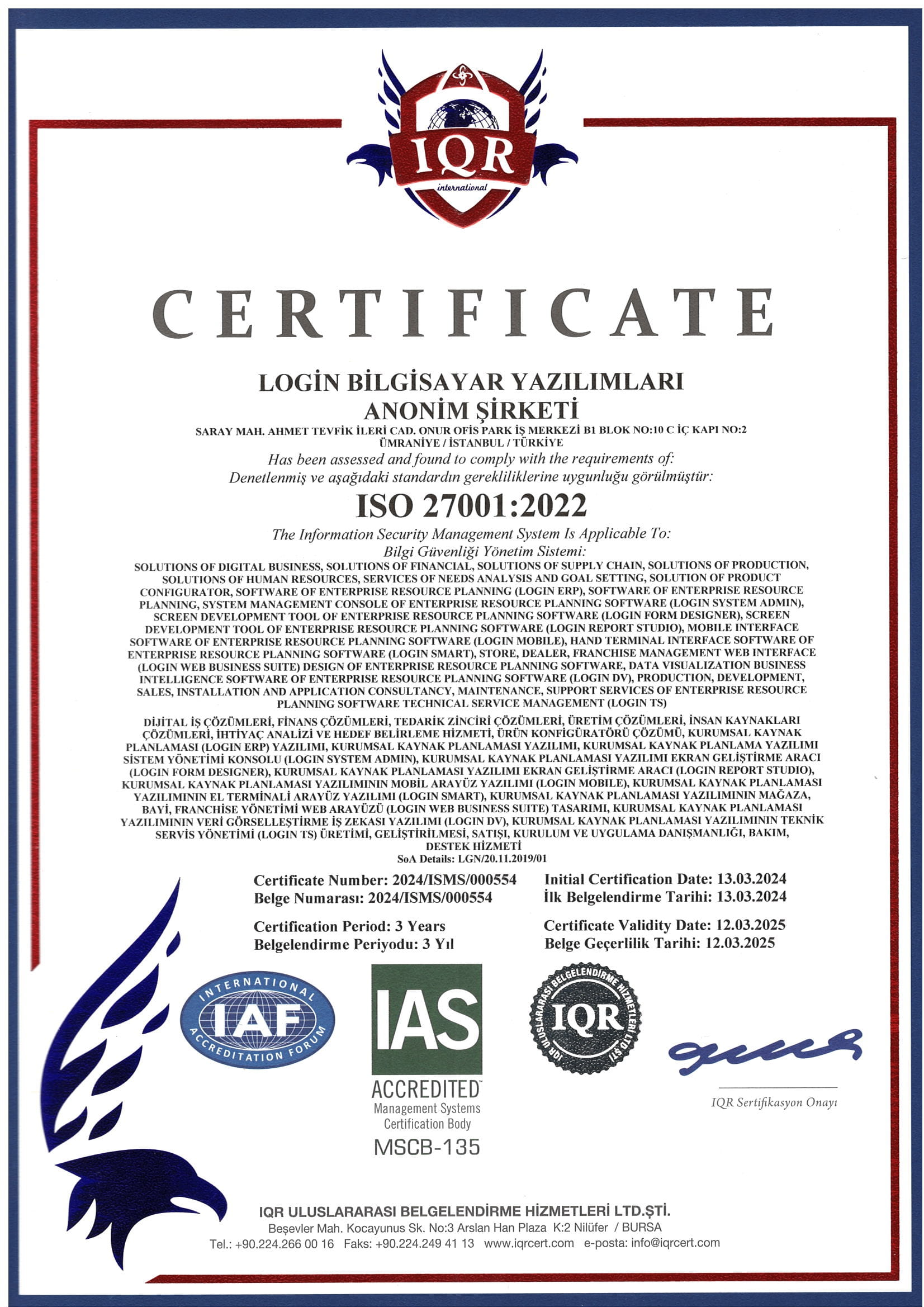 Certificate login
